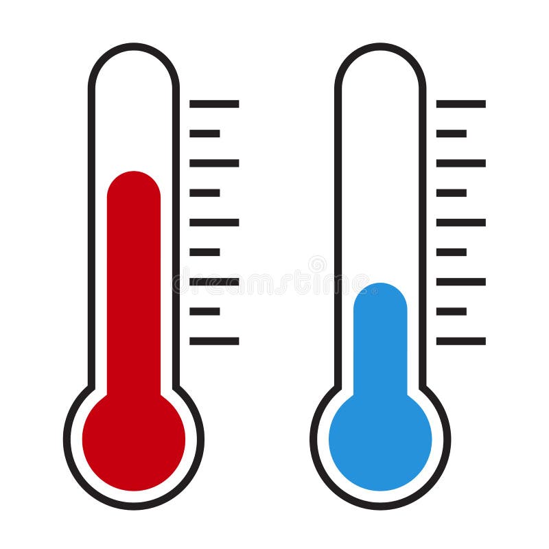 Red and blue thermometers stock vector. Illustration of glass - 42513622