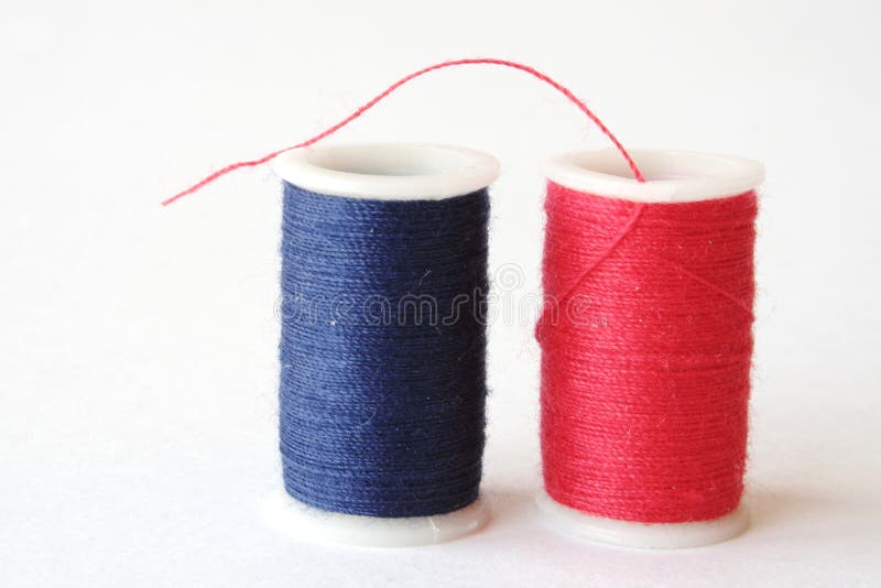 Blue Thread in the Shape of a Symbol of Love of Heart on a Gold ...