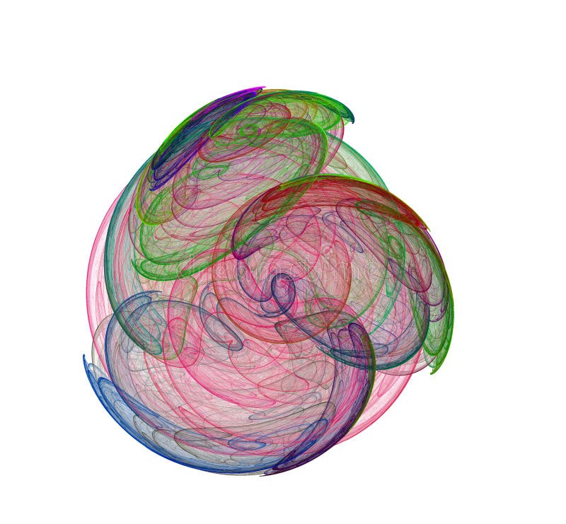 Red and Blue Threads Arranged in Circles Around the Center. Stock ...