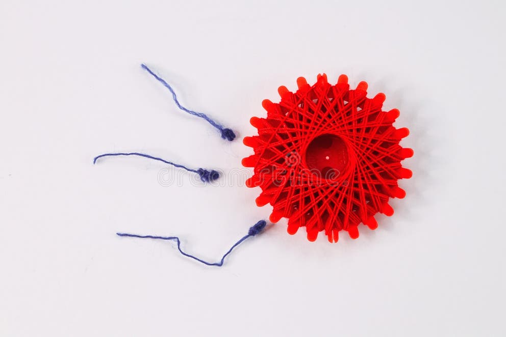 Red and blue threads. stock image. Image of isolated - 213684025