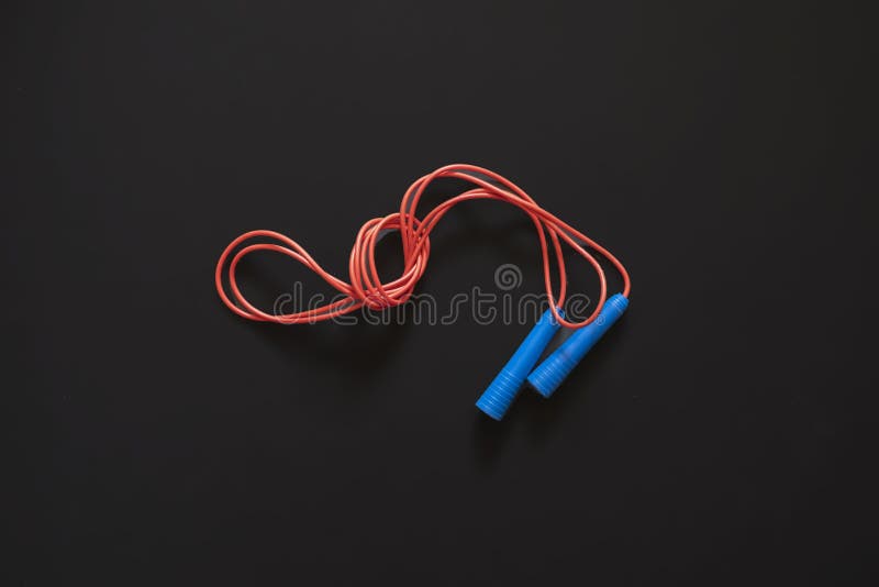 Red and Blue Tied Jumping Rope F Stock Image - Image of amusement ...