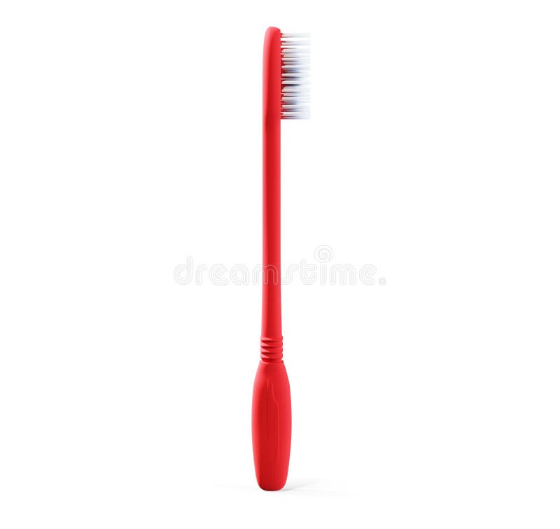 Red and Blue Toothbrush on a White Background 3d Render Stock ...