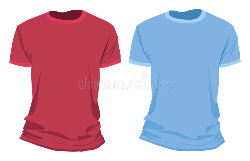 Red and blue tshirt, icon stock vector. Illustration of wear - 262385674