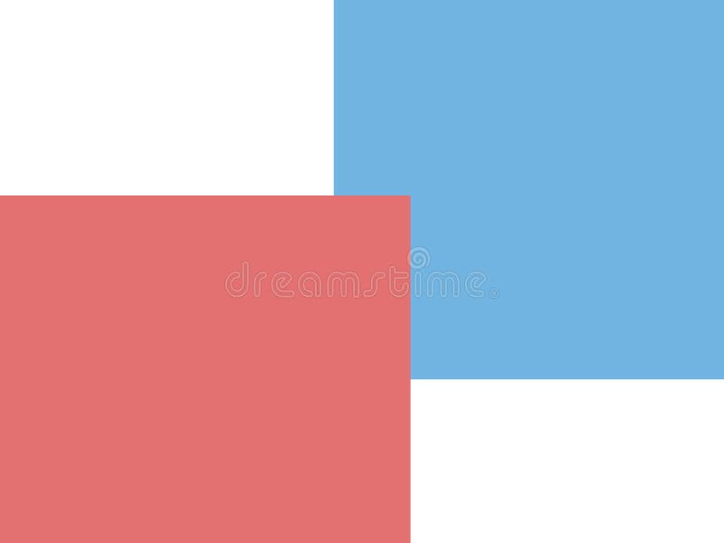 Red and Blue Unsaturated Squares Isolated on a White Background ...