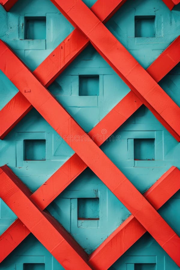 Red and Blue Wall Close Up stock illustration. Illustration of exterior ...