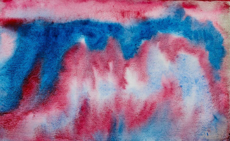 Red Blue Watercolor Abstract Stock Illustration - Illustration of ...