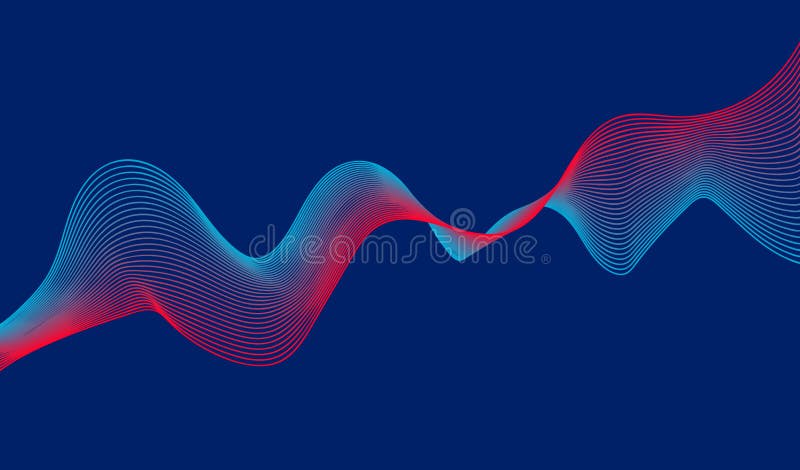 Red blue wavy background stock vector. Illustration of design - 204006489