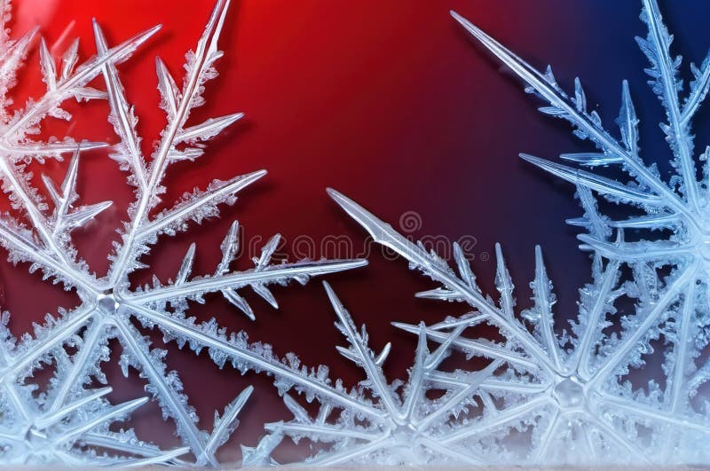 A Red Blue and White Background with Ice Crystals 21-9-202 Stock ...