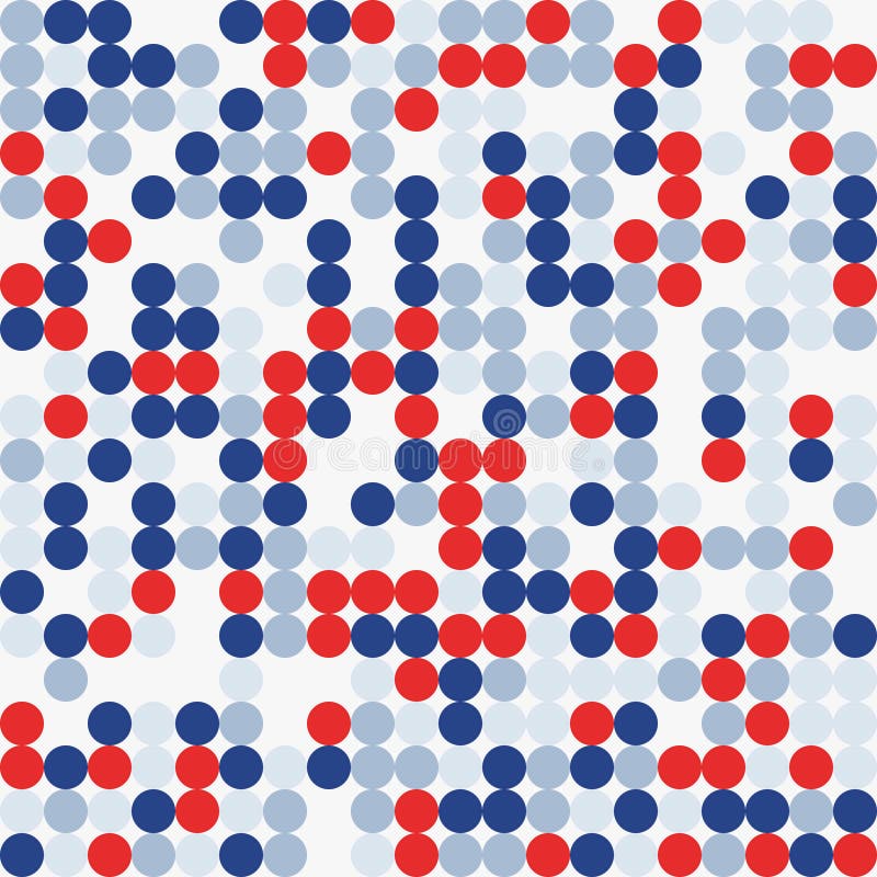 Red Blue White Random Colored Abstract Geometric Mosaic Pattern ...