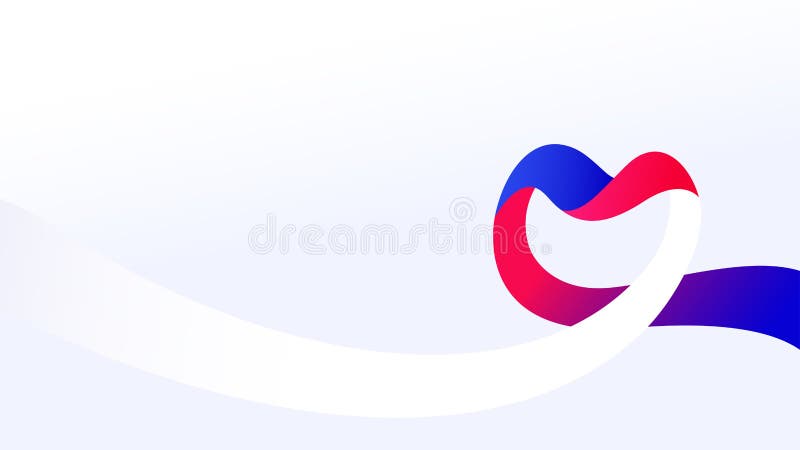 Red Blue White Ribbon Wave Background Stock Vector - Illustration of ...
