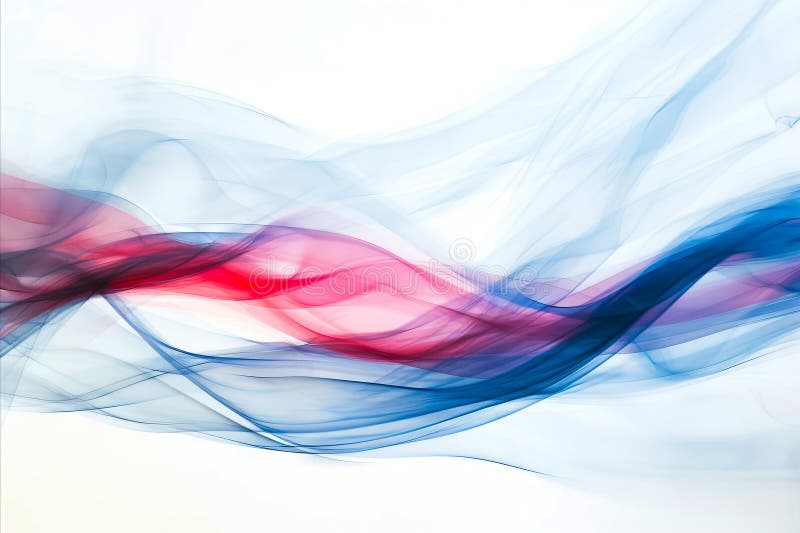 A Red, Blue and White Smoke Wave Stock Photo - Image of sketch ...