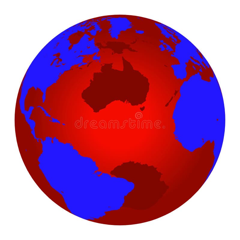 World Map Globe Red - Hayley Drumwright