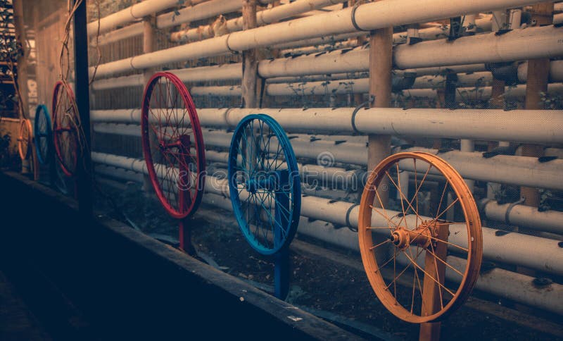 Red Blue Yellow Bicycle Rim Stock Photo - Image of hats, bicycle: 243811956