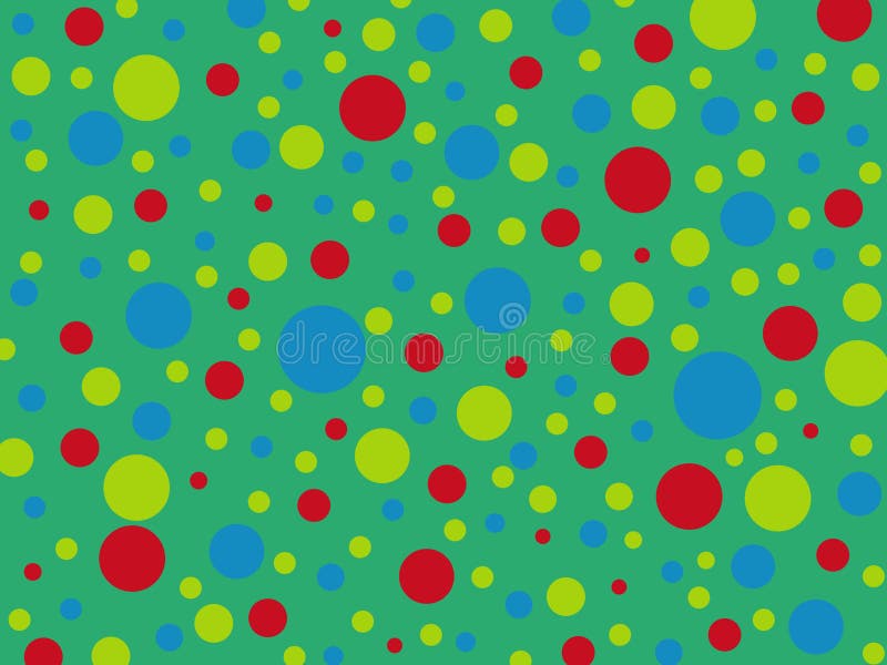 Red, Blue, Yellow Peas, Multi Colored Spots on a Green Backgroun Stock ...