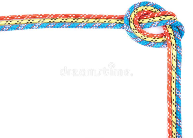 Red blue yellow rope knot stock photo. Image of rope - 23764844