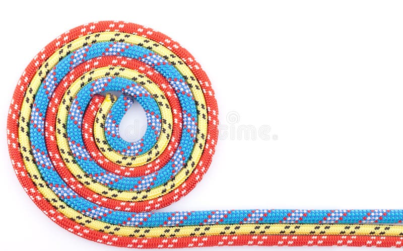 Red Blue Yellow Rope Spiral Stock Photo - Image of yellow, connection ...
