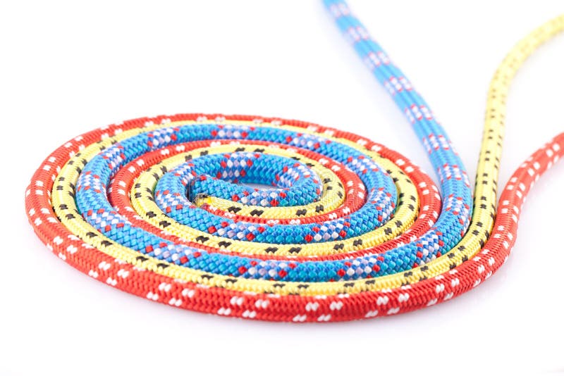 Red Blue Yellow Rope Spiral Stock Image - Image of isolated ...