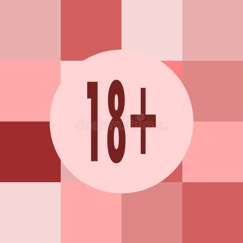 18+ Red Blur Censored Vector Background. Stock Illustration ...