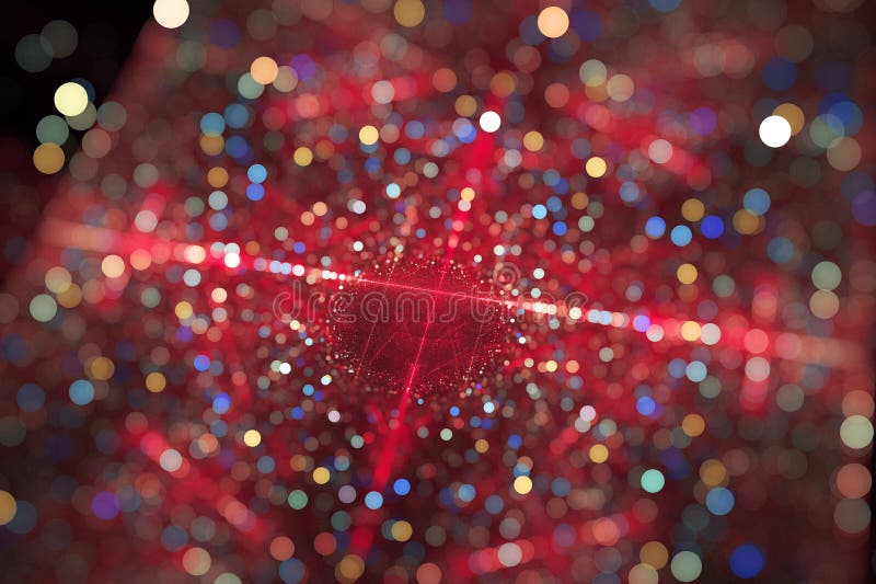 Red Blurred Pattern of Small Round Spots on a Black Background. Stock ...