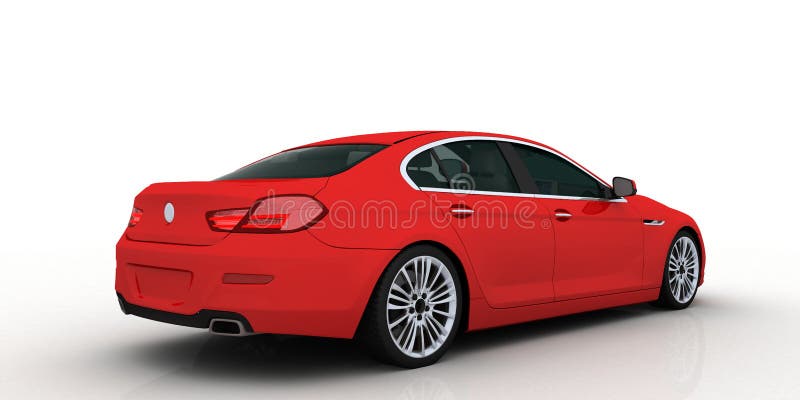 Red BMW on white stock illustration. Illustration of luxury - 167066910