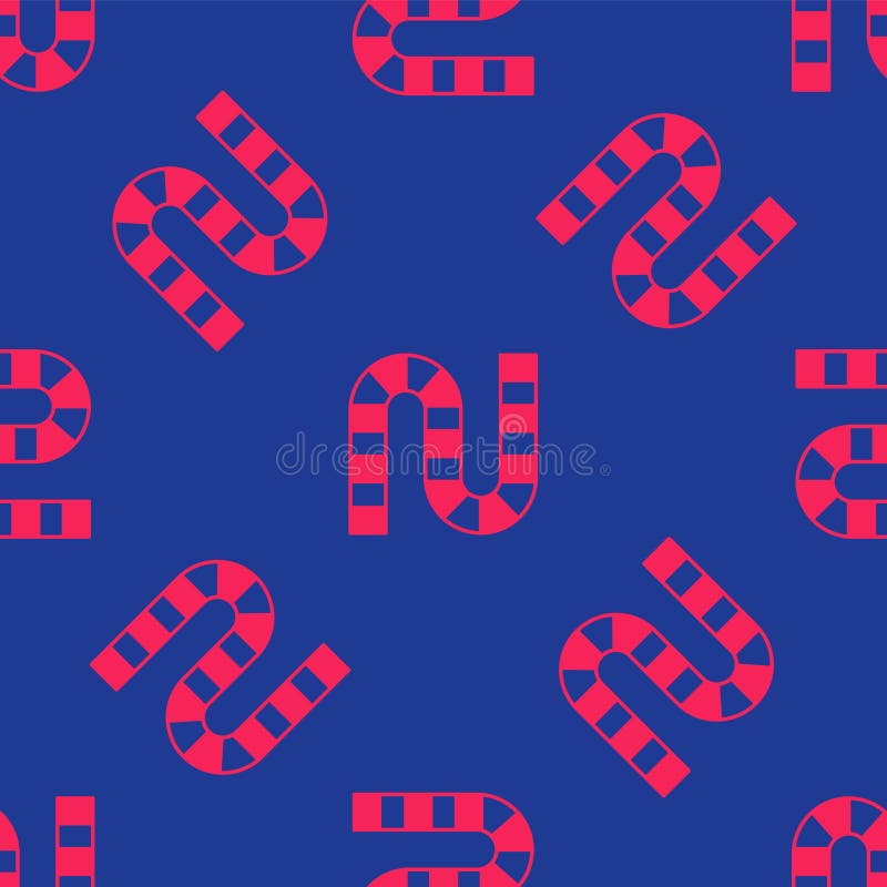 Red Board Game Icon Isolated Seamless Pattern on Blue Background ...