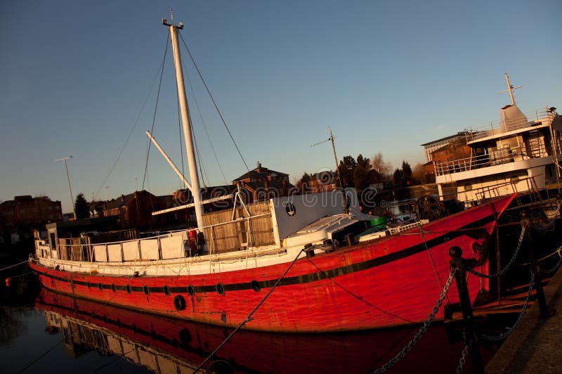 Red Boat stock image. Image of obsolete, docked, live - 13385585