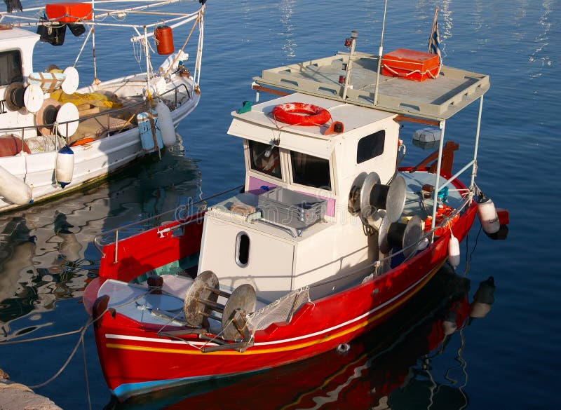 Red boat stock image. Image of boat, fisherman, travel - 26347179