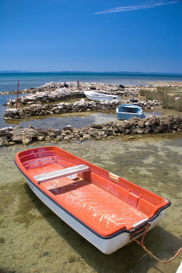 Red boat stock image. Image of colour, nautical, alone - 3199891