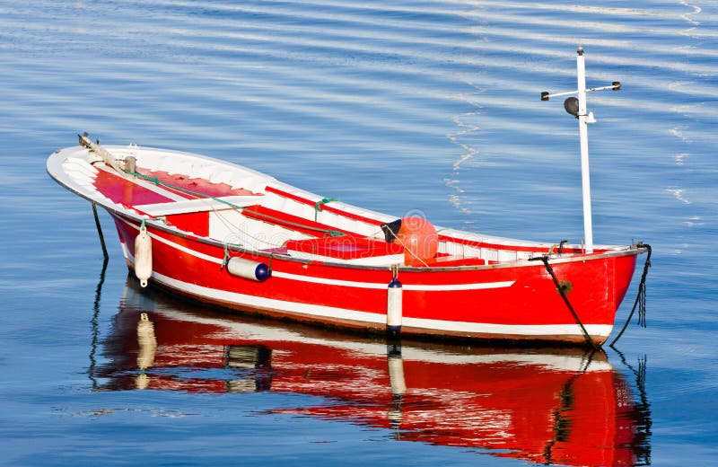 Red boat stock photo. Image of port, rese, coast, work - 7602066
