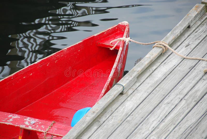 Red boat stock image. Image of fishing, bright, ropes, small - 968281