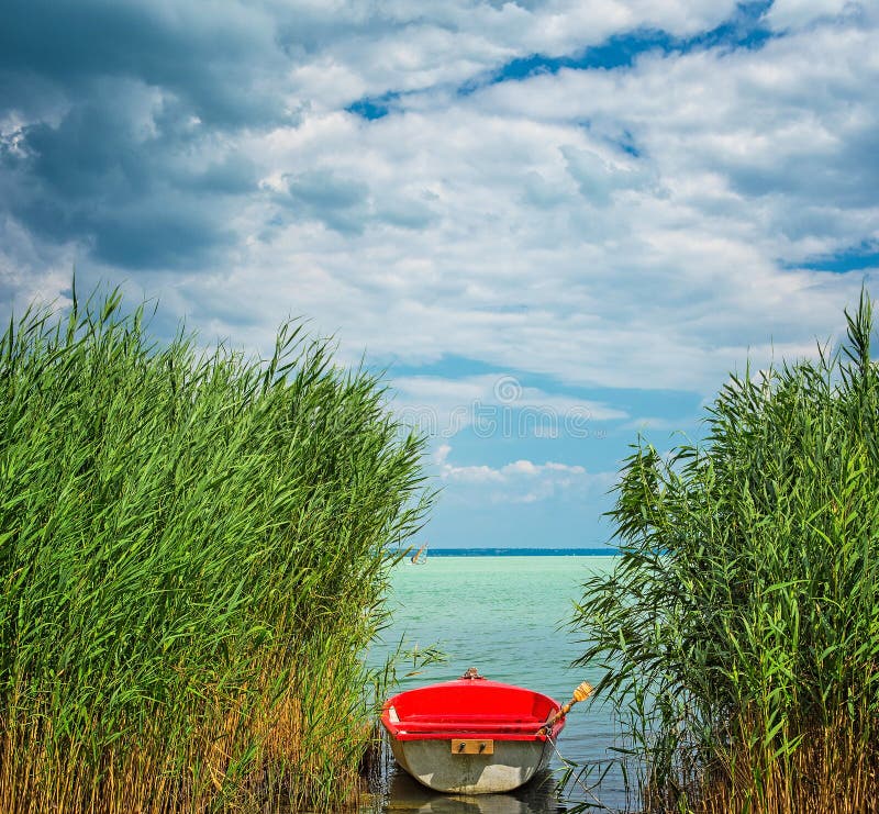 Lake Balaton stock photo. Image of life, hill, beach - 20200602