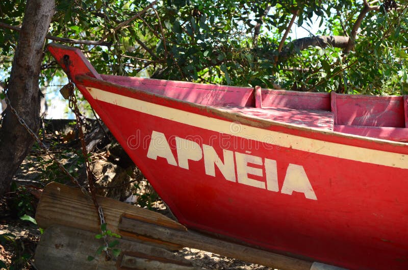 Red boat editorial stock photo. Image of ocean, explore - 99458158