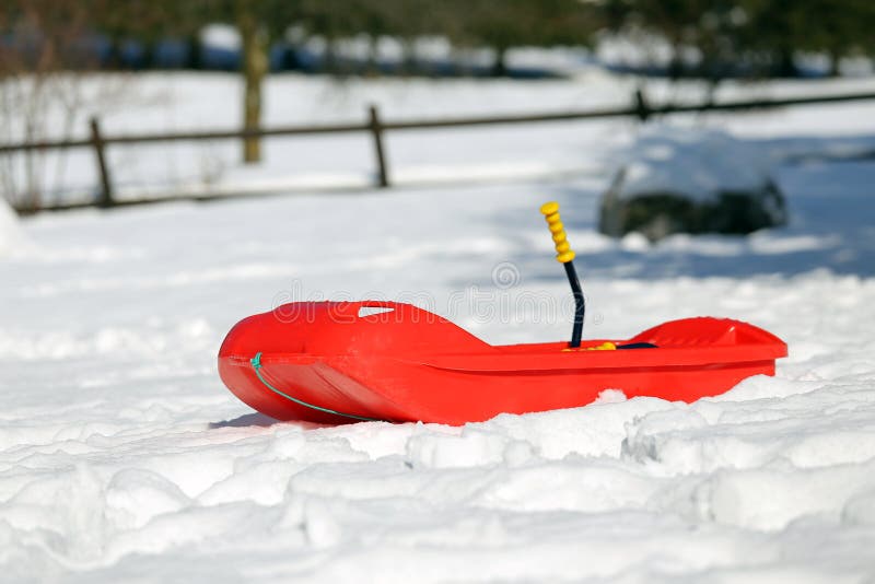 Red Bob in the Snow in the Mountains Stock Image - Image of game ...