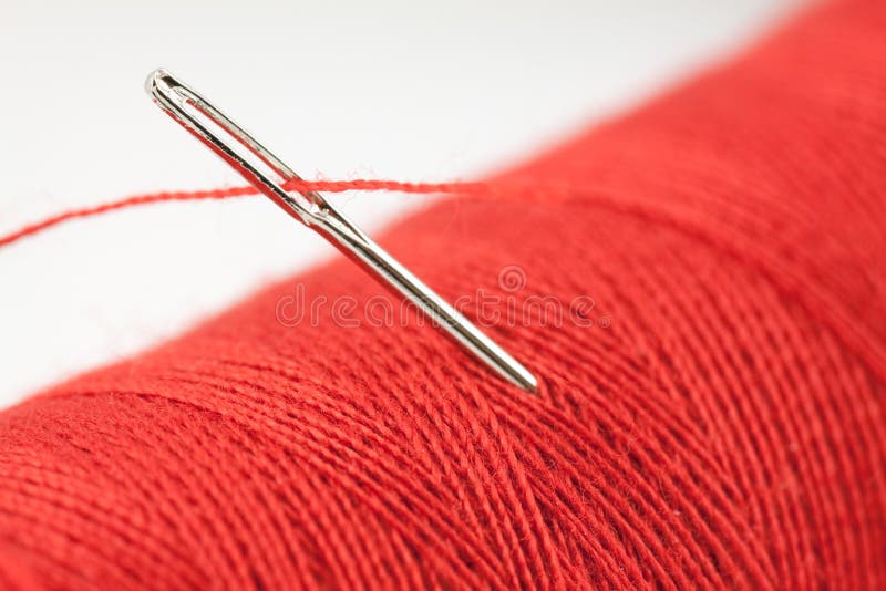 Red bobbin stock image. Image of bobbin, dressmaking - 11980591