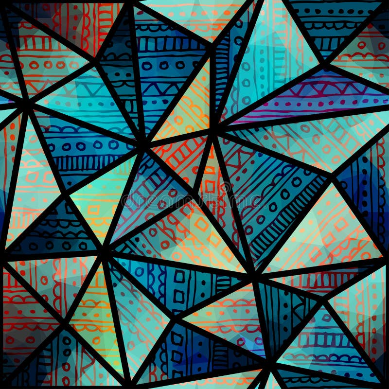 Red boho pattern stock vector. Illustration of arabesque - 72478496