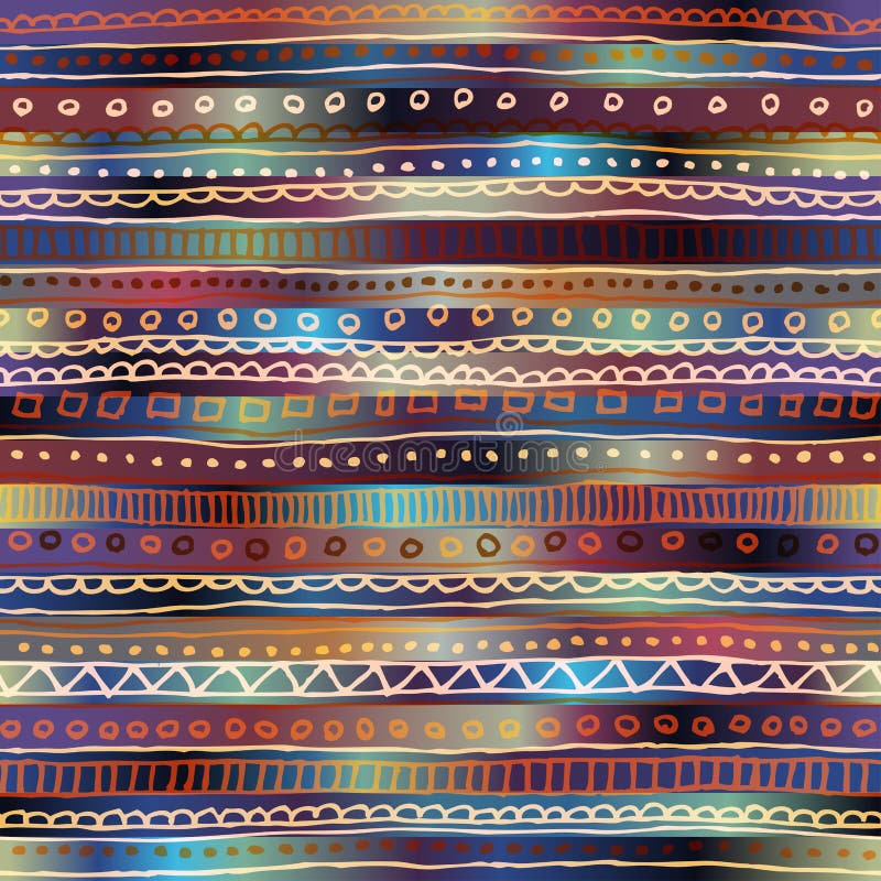 Red boho pattern stock vector. Illustration of doodles - 72823523