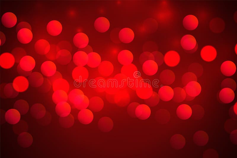 Red Bokeh Lights Background with Small Circles Effect Stock Vector ...