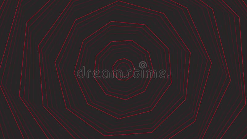 Red Bold Slim Spin Nonagon Star Simple Flat Geometric on Dark Grey ...