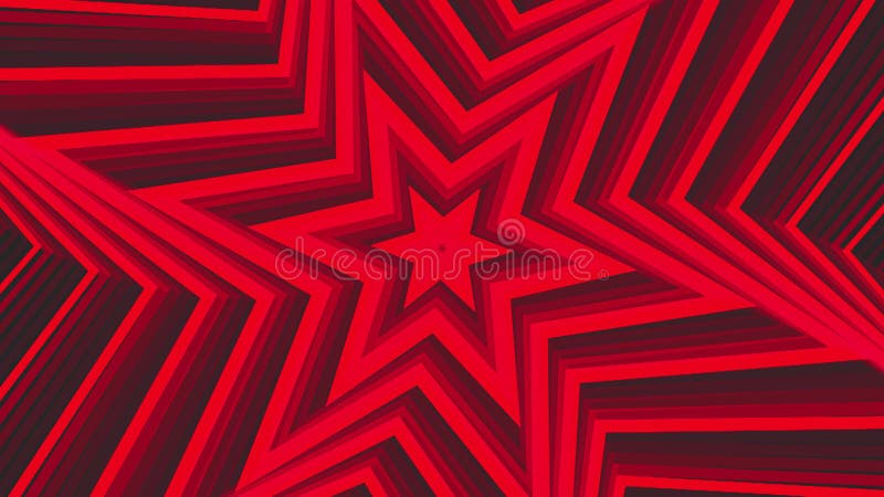 Red Bold Spin Hexagonal Star Simple Flat Geometric on Dark Grey Black ...