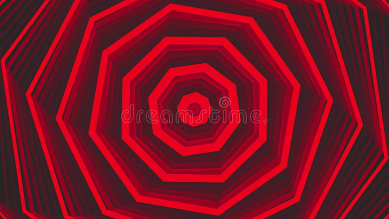 Red Bold Spin Octagon Star Simple Flat Geometric on Dark Grey Black ...