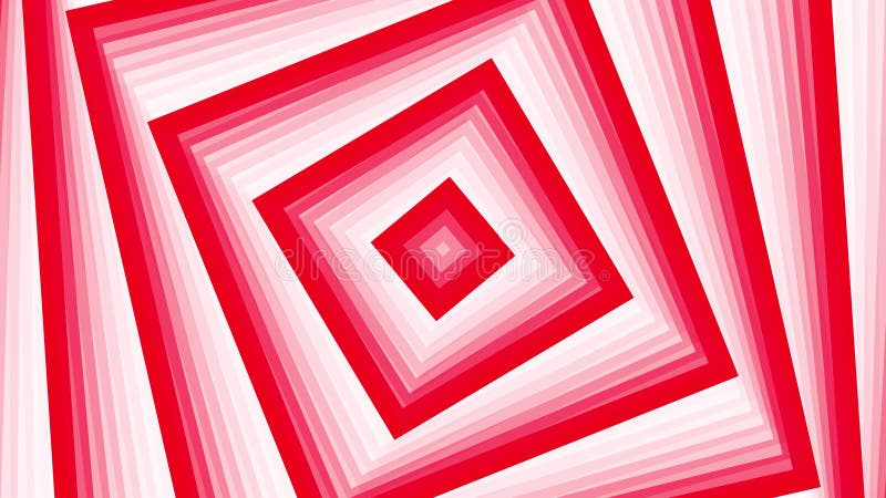Red Bold Spin Square Simple Flat Geometric on White Background Loop ...