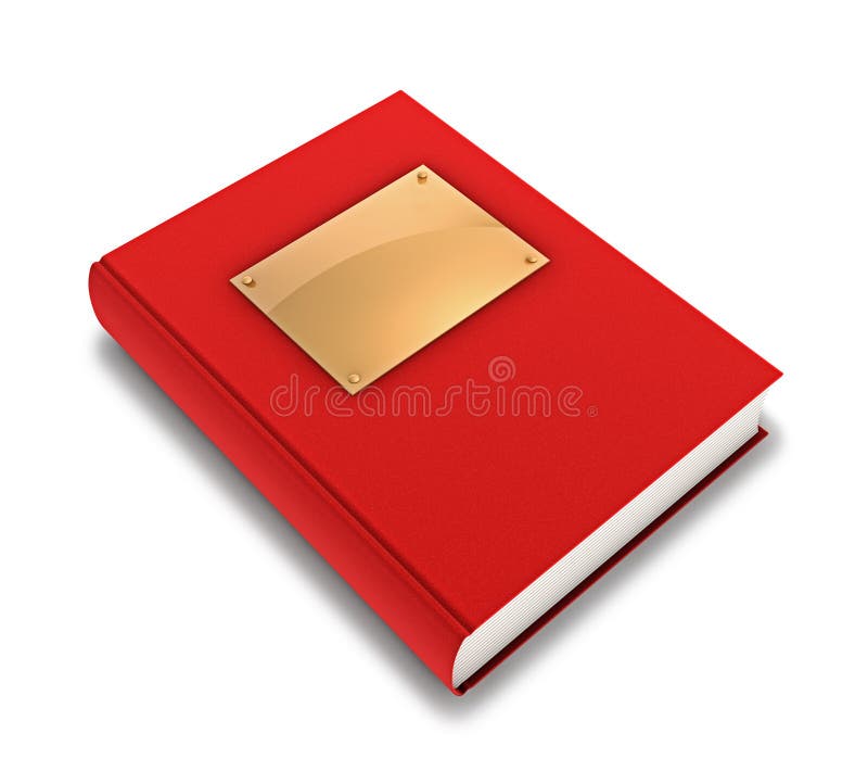 Stack of Red Books on White Background Stock Illustration ...