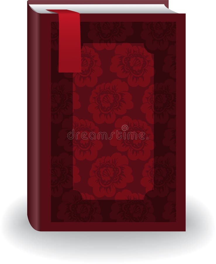 Red book with a bookmark stock vector. Illustration of background ...