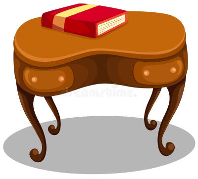 Red book on desk stock vector. Illustration of home, isolated - 13023767