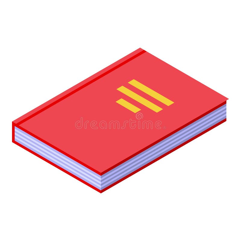 Red Book Icon Isometric Vector. School Study Stock Vector ...