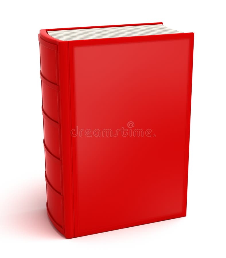 Red Book Isolated on White . Clean Cover Stock Illustration ...