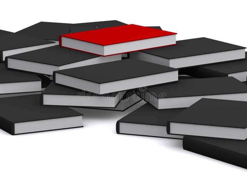 Red book is on top stock illustration. Illustration of publication ...