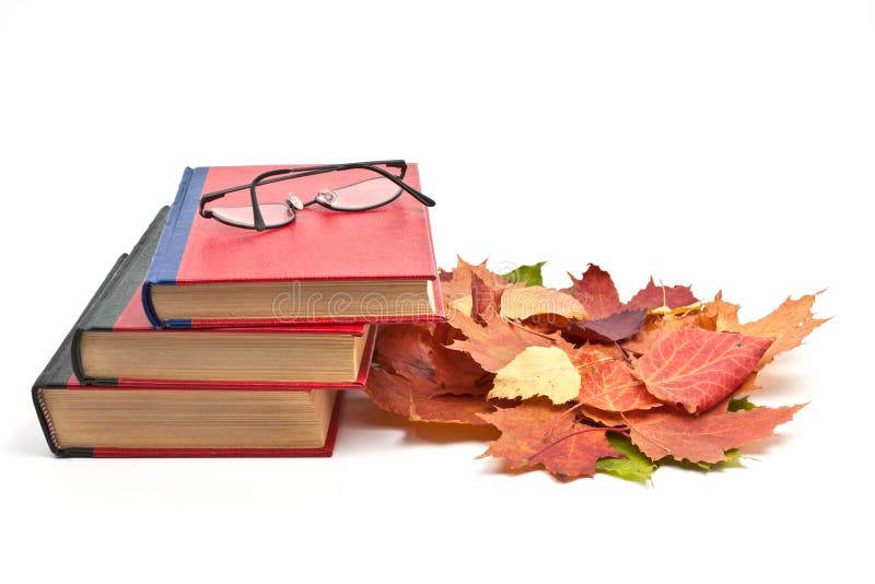 Red Books & Maple Leaves Stock Photo - Image of tree, abstract: 11065994