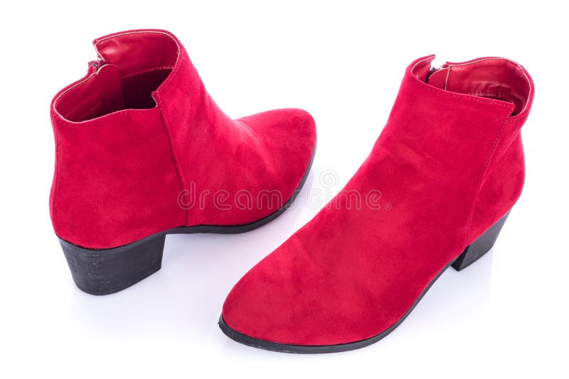Red booties stock image. Image of female, style, beautiful - 67926781