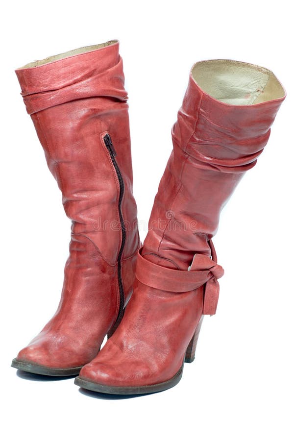 Red boots stock photo. Image of isolated, heels, high - 5242124